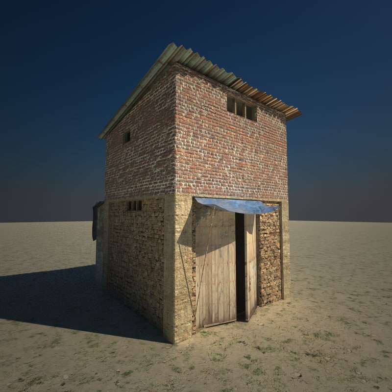 small slum building 3d 3ds