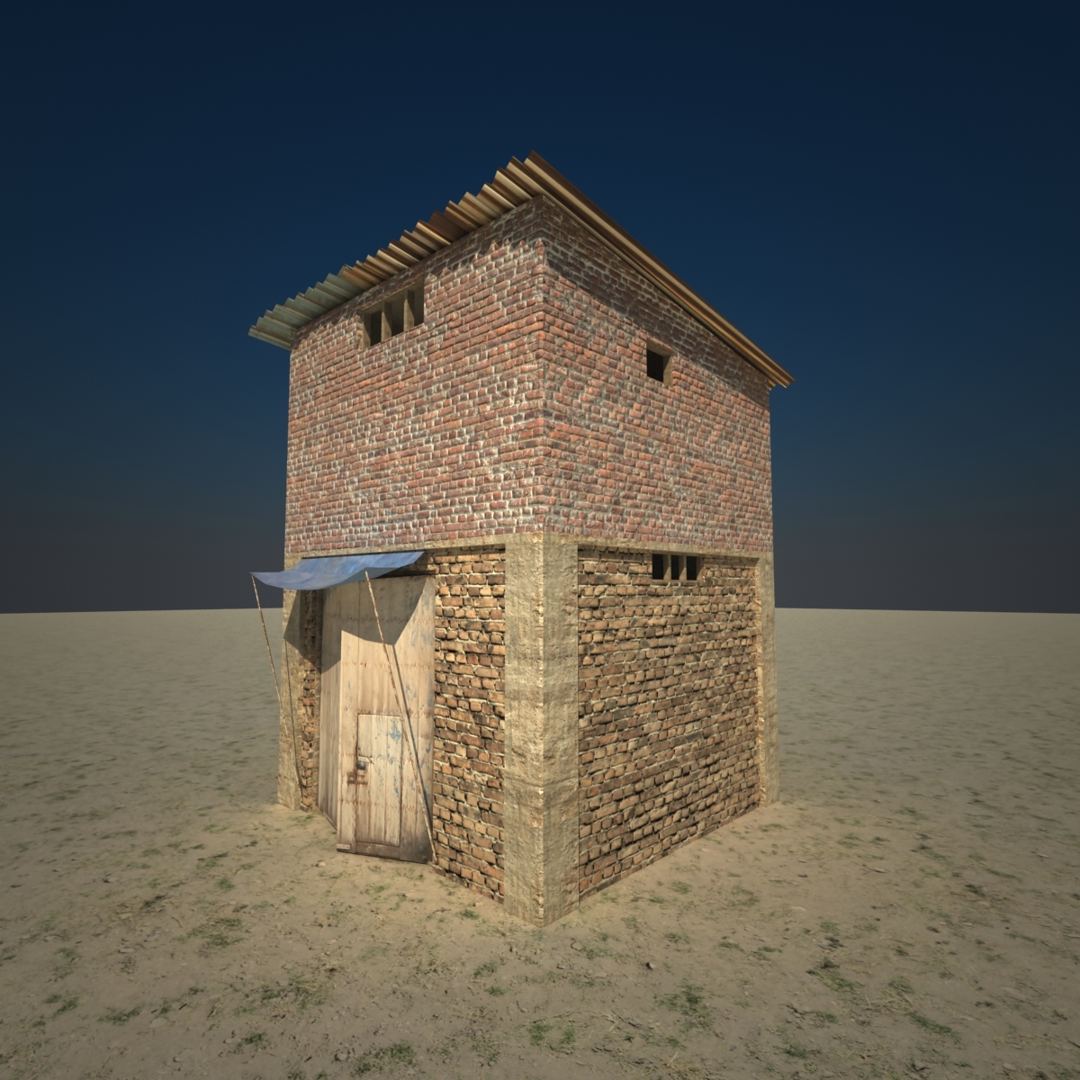small slum building 3d 3ds