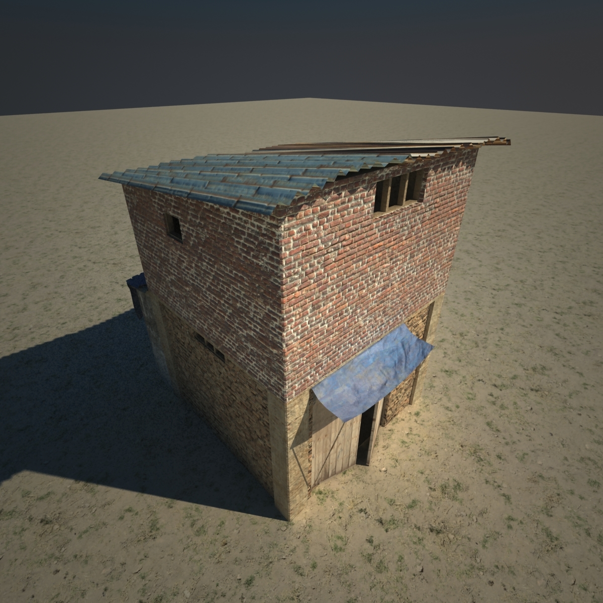 small slum building 3d 3ds