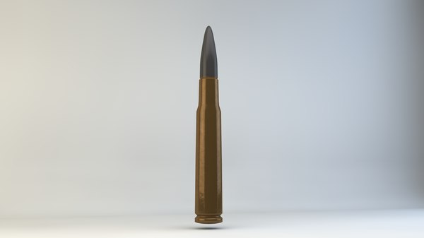 3d bullet casing hd lighting model