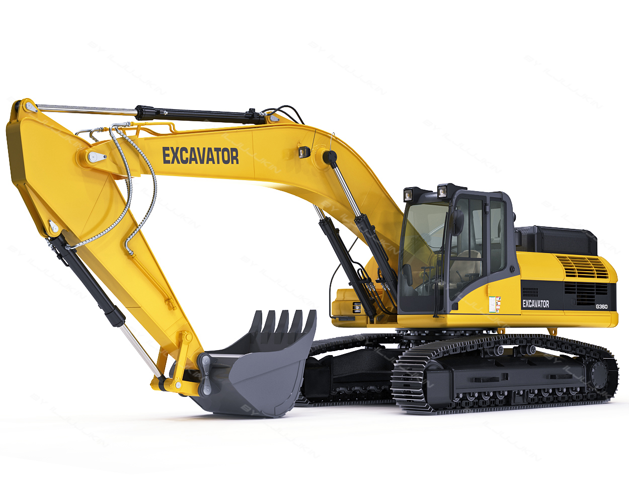 3d model hydraulic excavator names