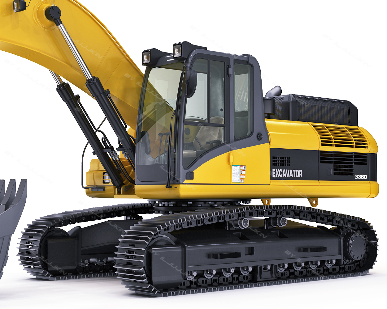 3d model hydraulic excavator names