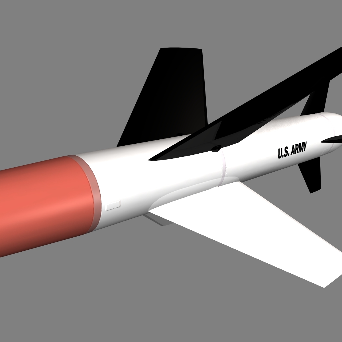 3d model mgm-18a lacrosse missile explosive