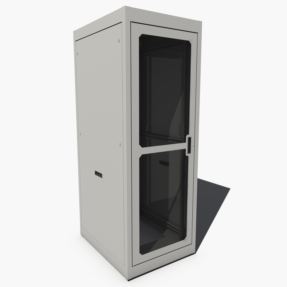 3d server rack cabinet model