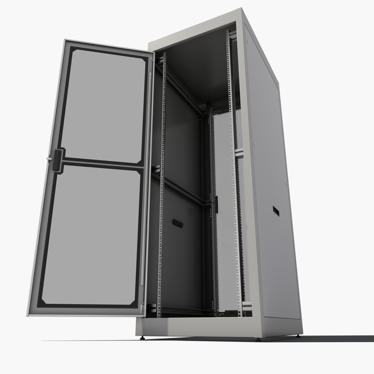 3d server rack cabinet model