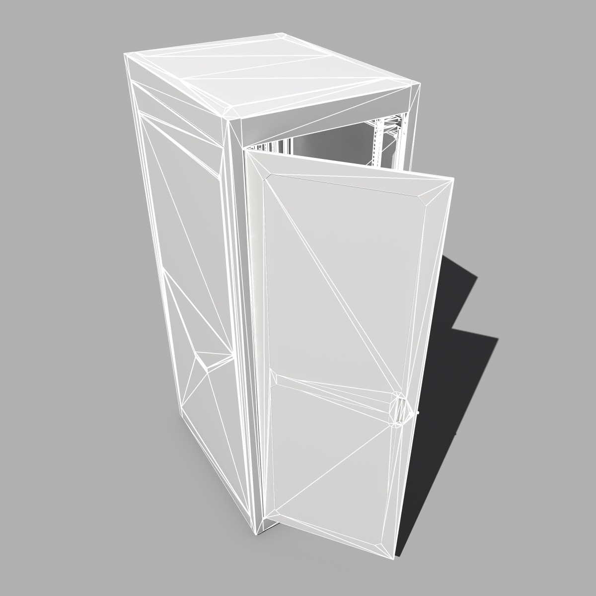 3d server rack cabinet model