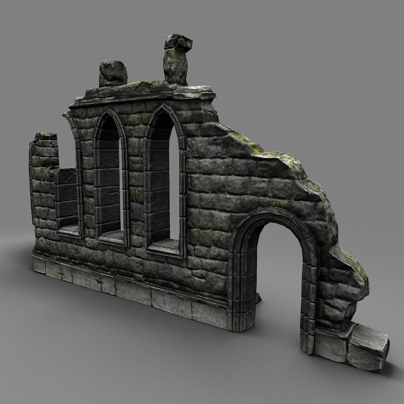 3d model old ruin