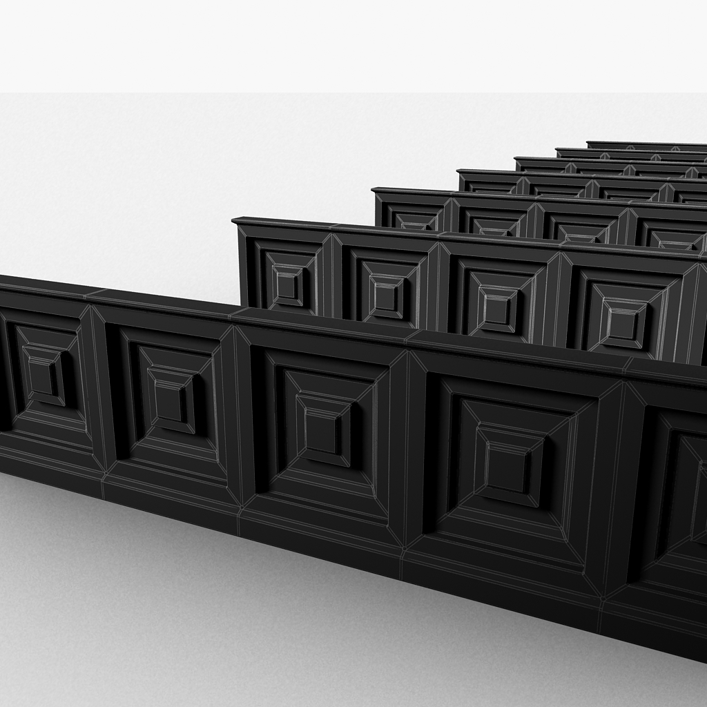 wall wood panel 3d model