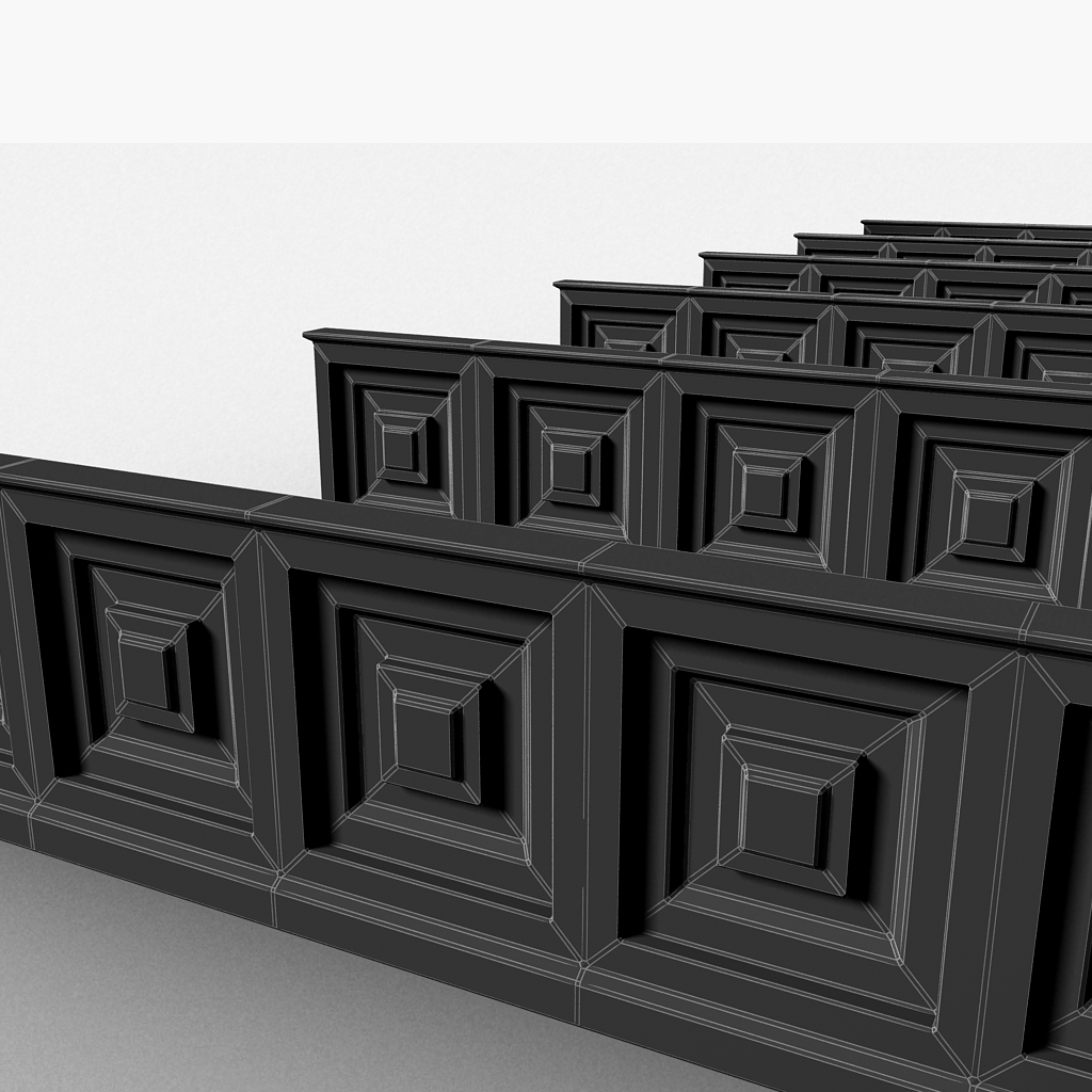 wall wood panel 3d model