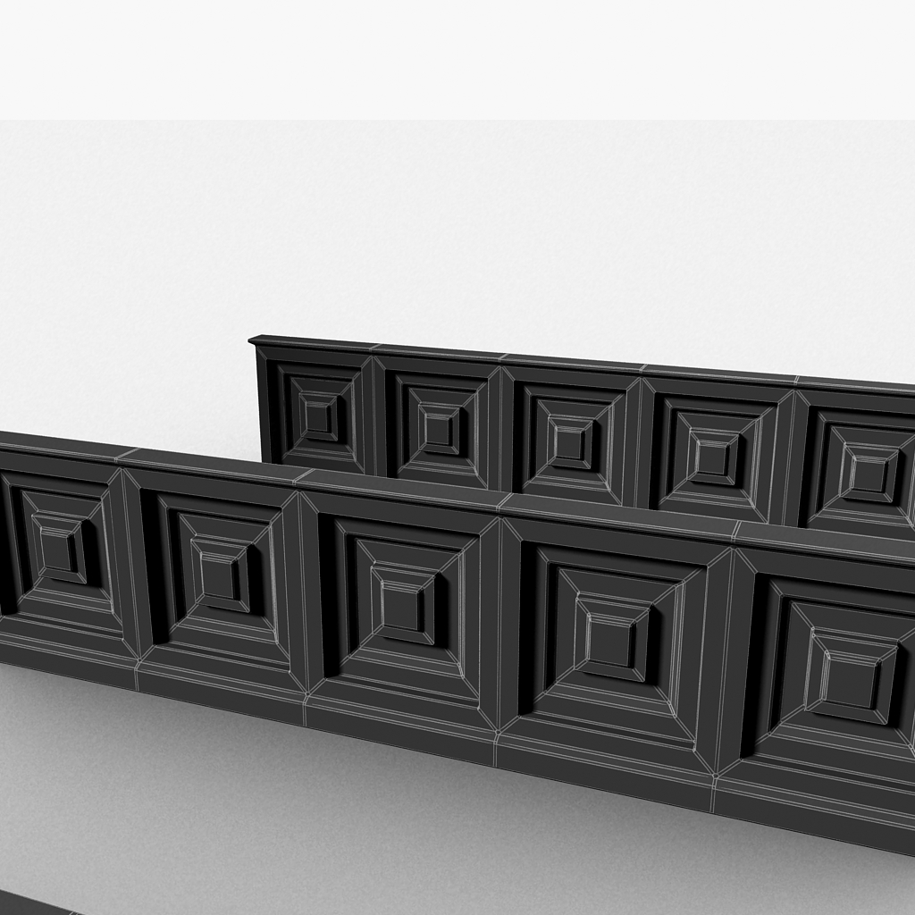 wall wood panel 3d model