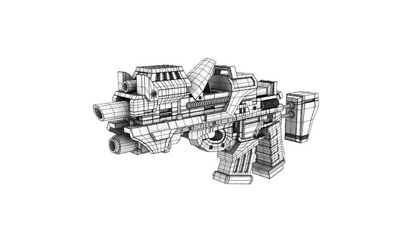 3d 3ds army gun