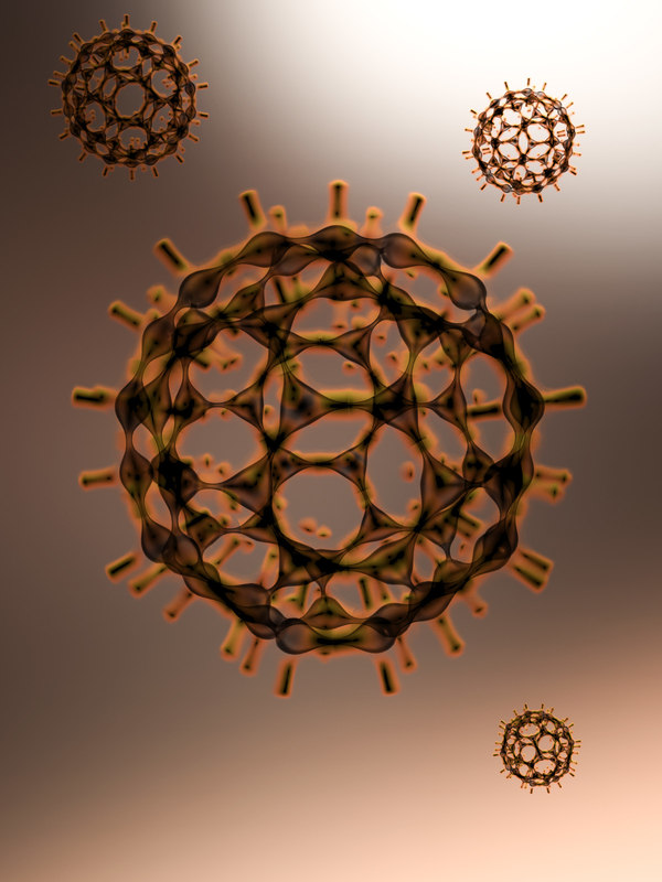 free buckyball molecule 3d model