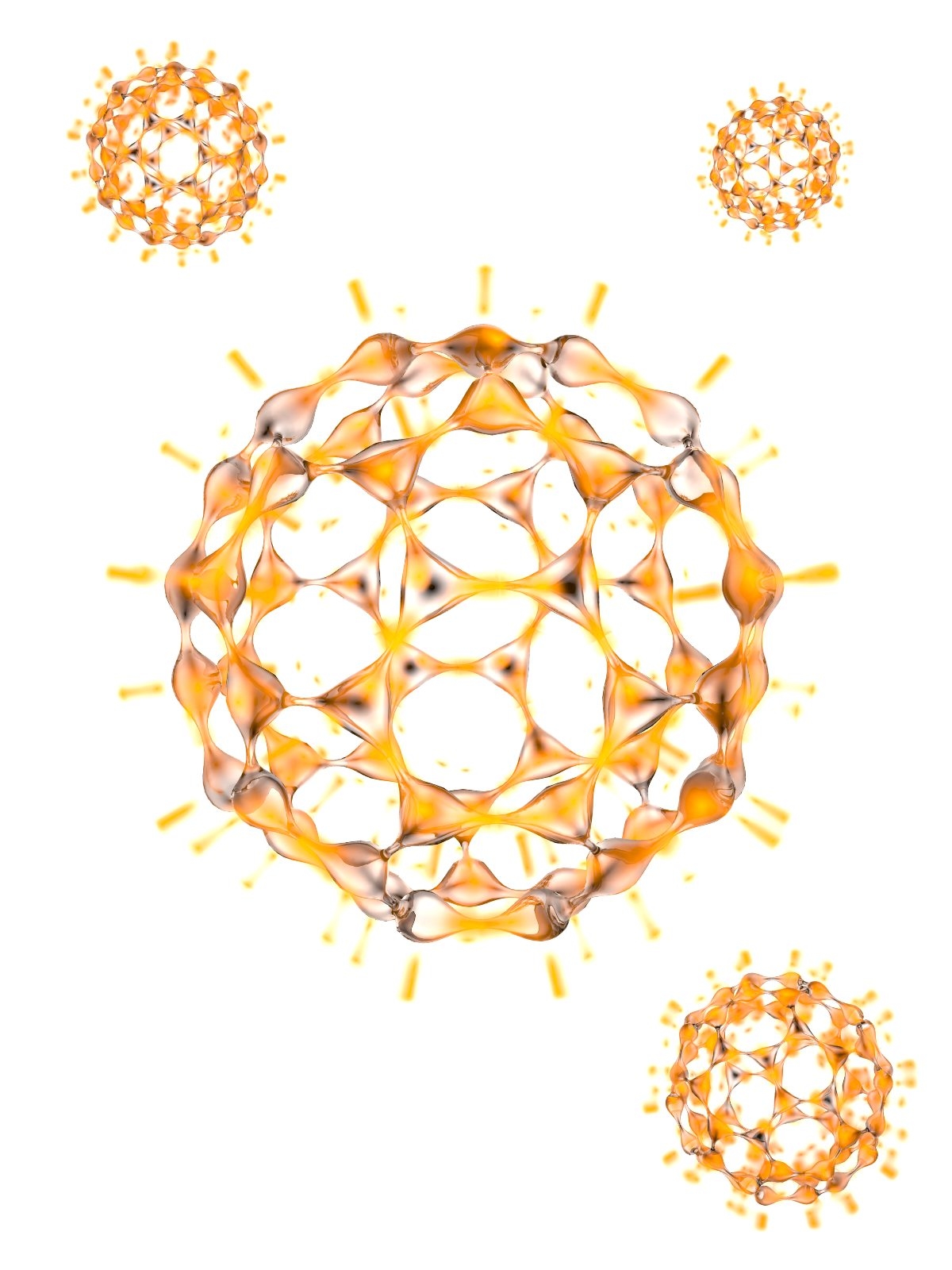 free buckyball molecule 3d model