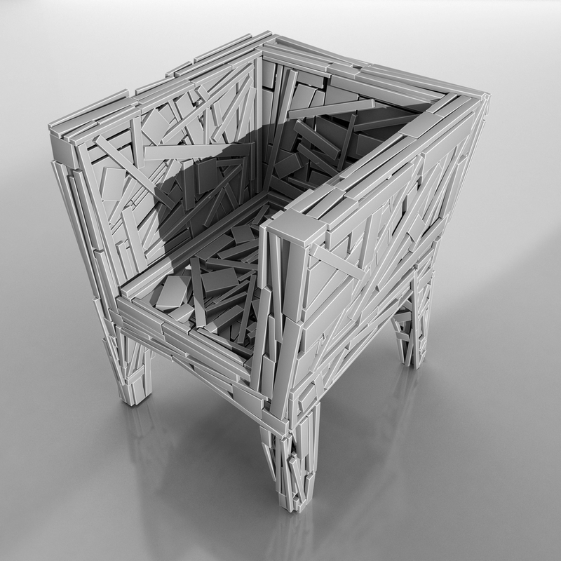 3dsmax edra favela chair