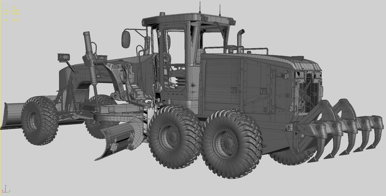 3d model motor grader