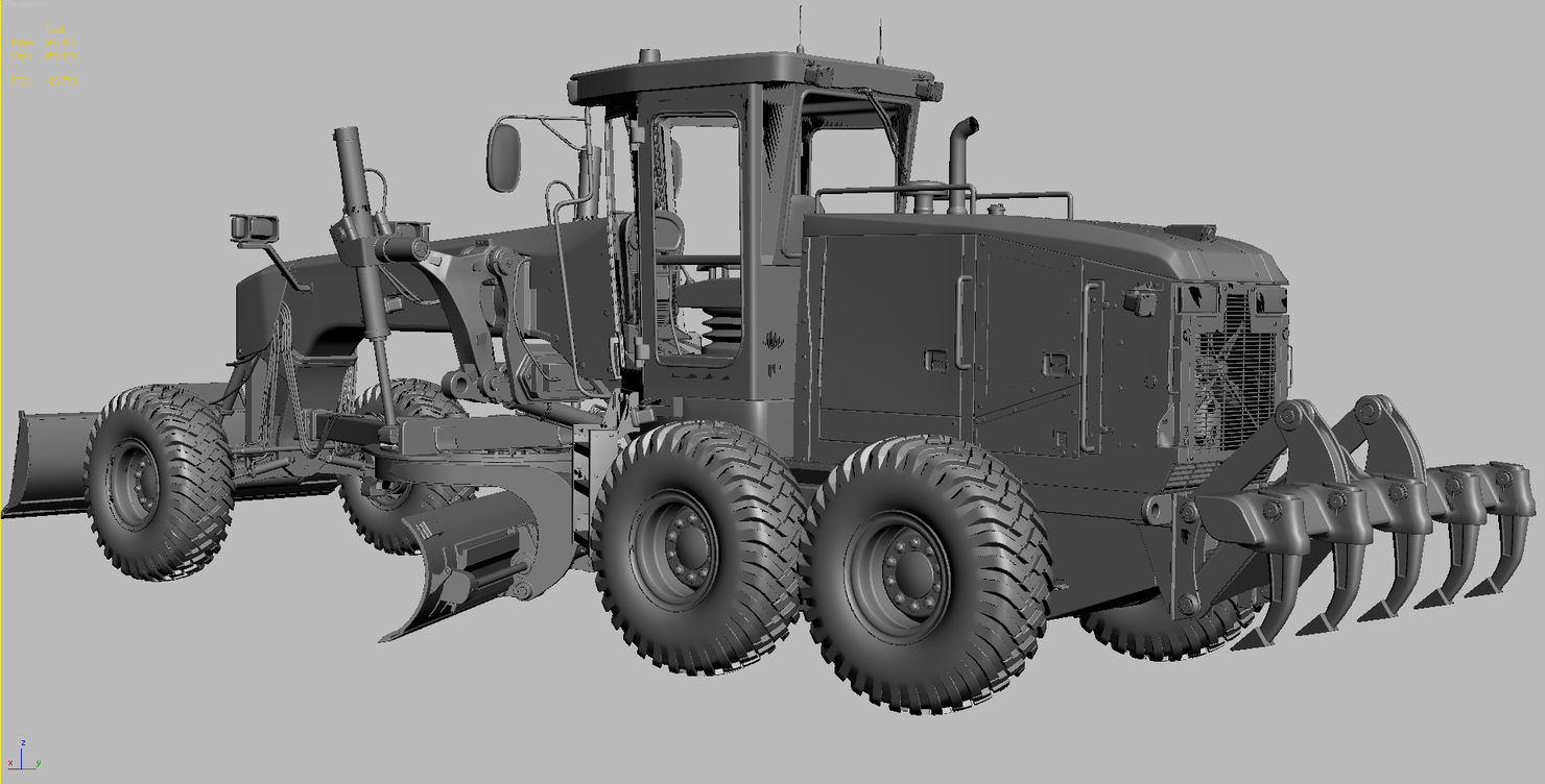 3d model motor grader