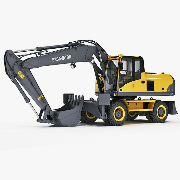 wheel excavator 3d model