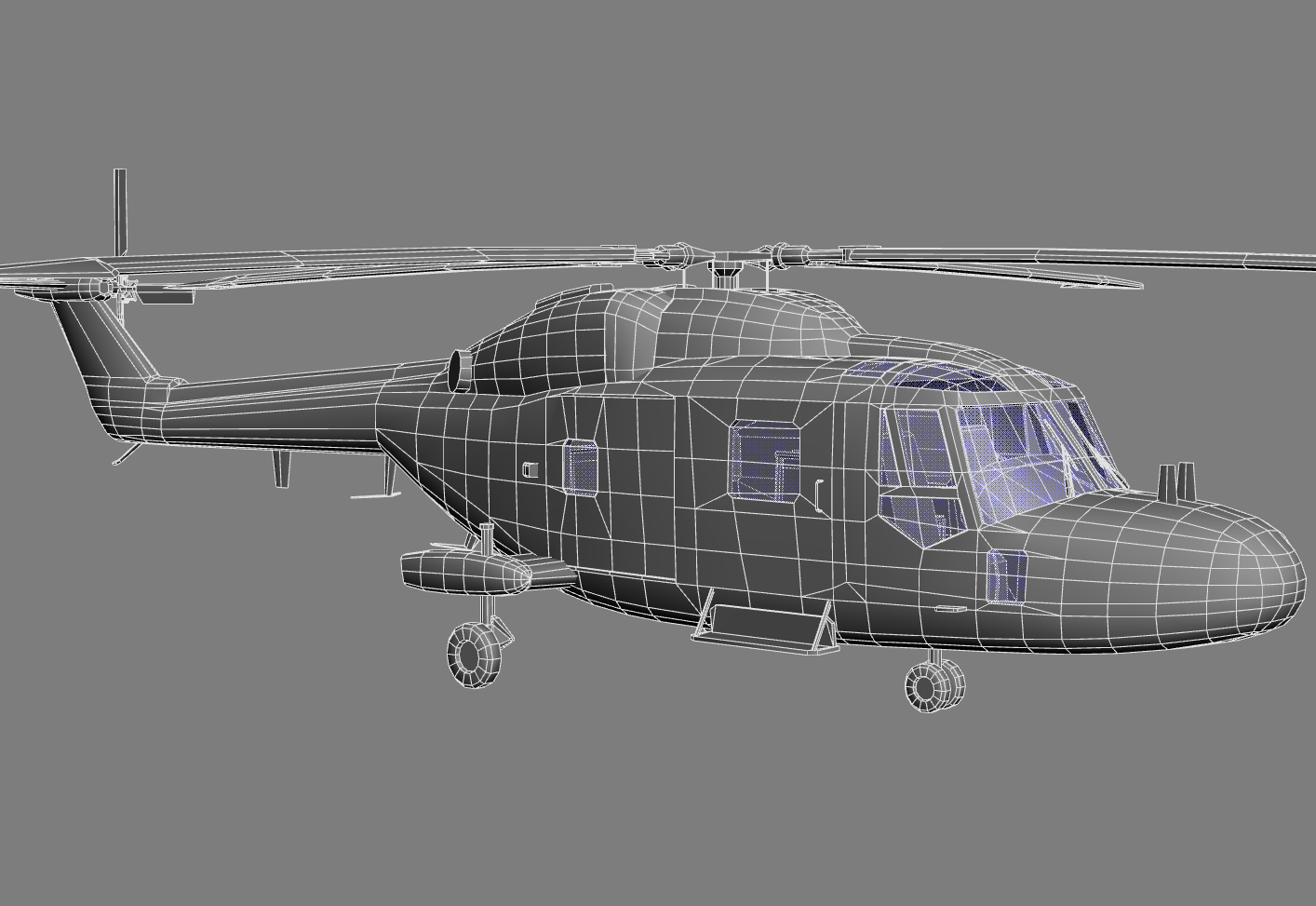 3d lynx helicopter model