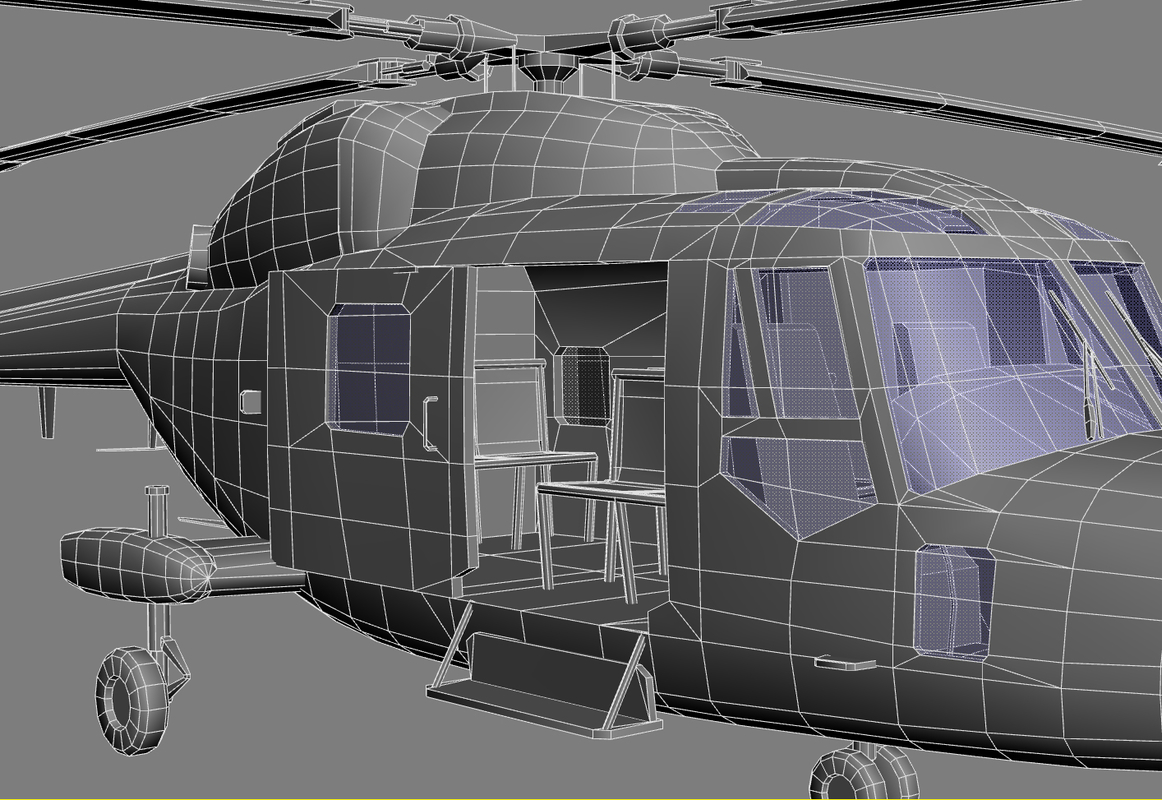 3d lynx helicopter model