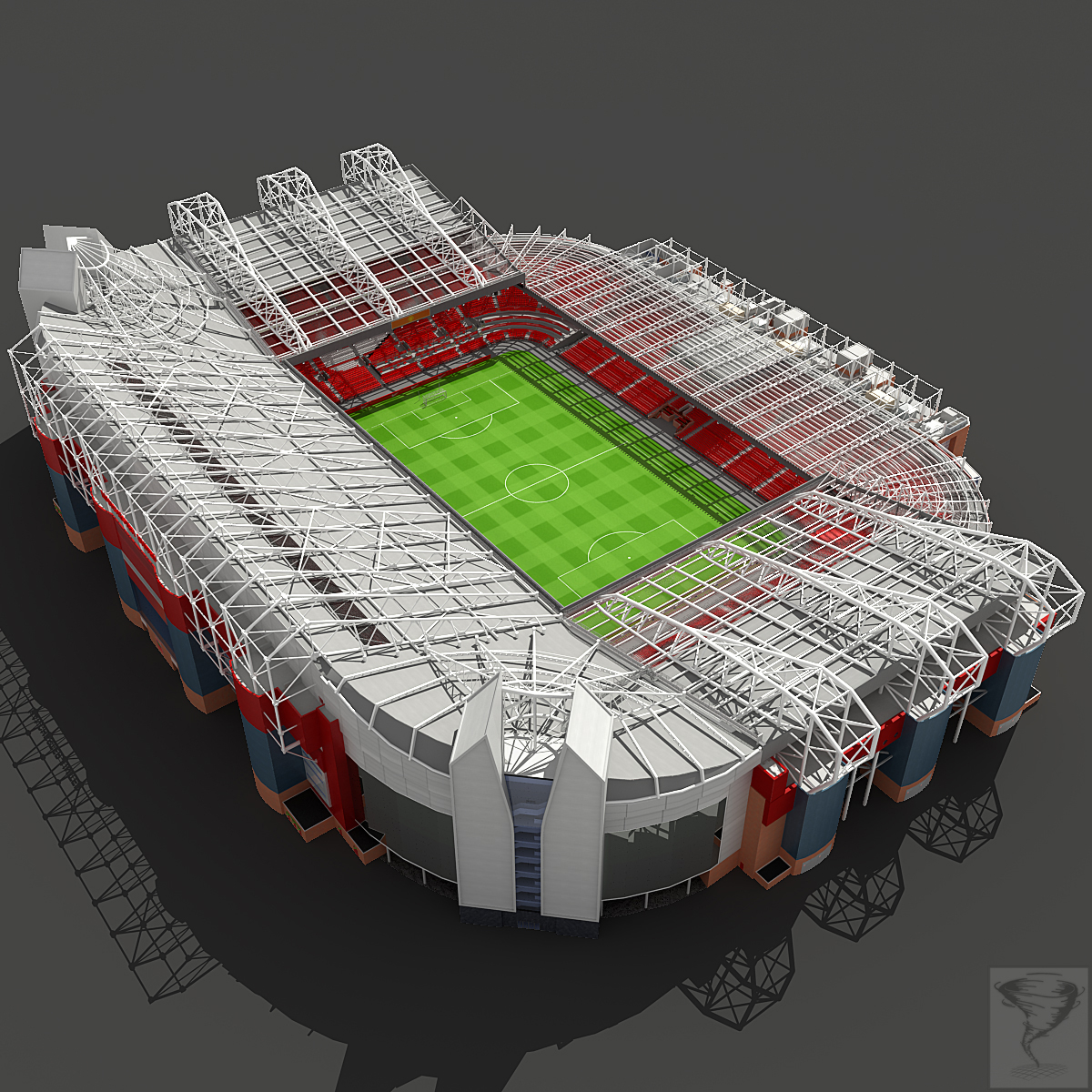 old trafford stadium wembley 3d model