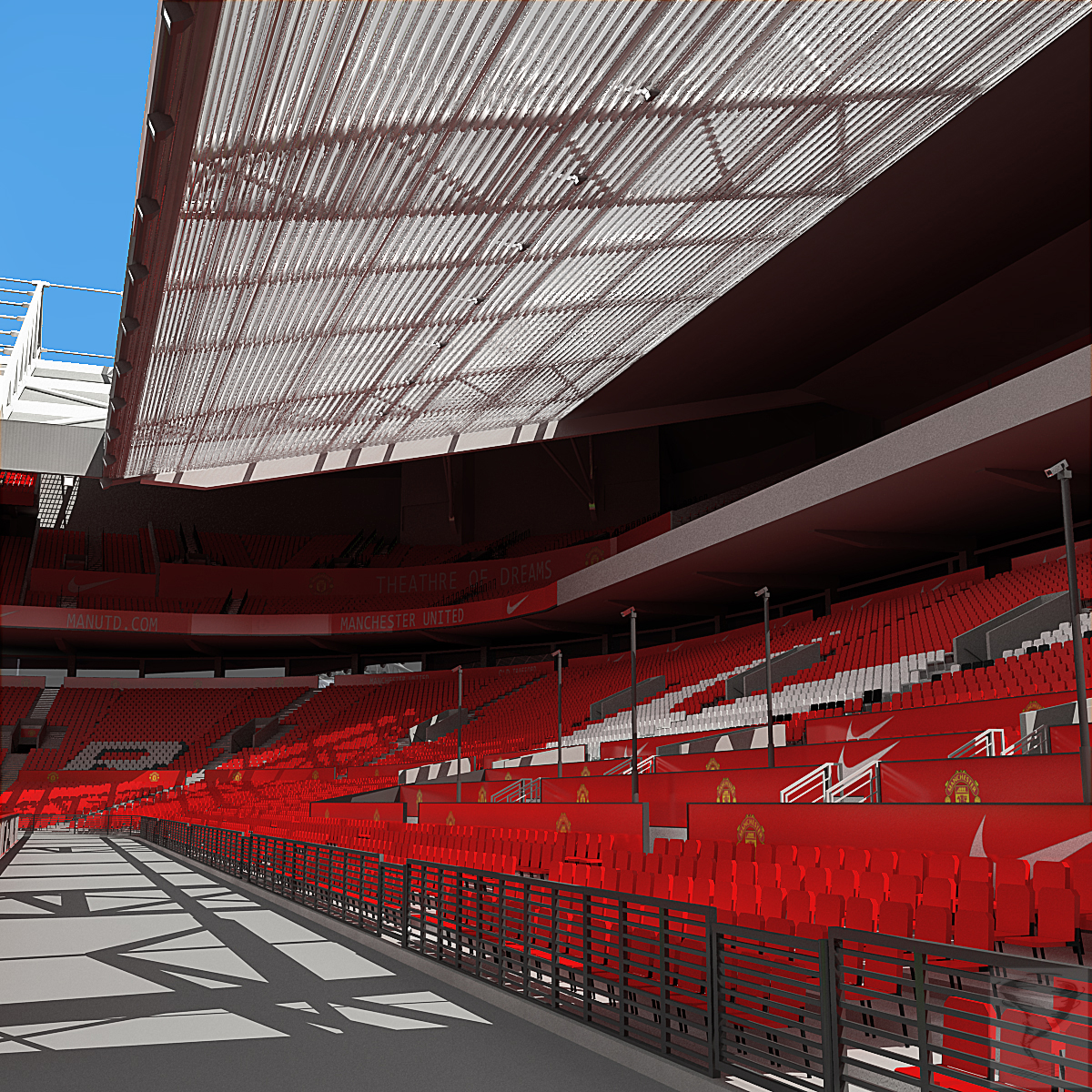 old trafford stadium wembley 3d model