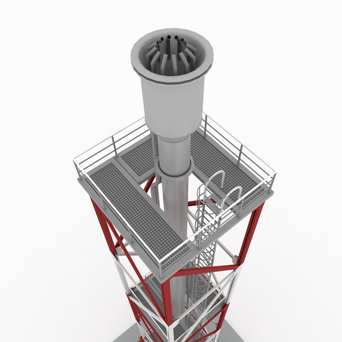 flare stack gas 04 3d model