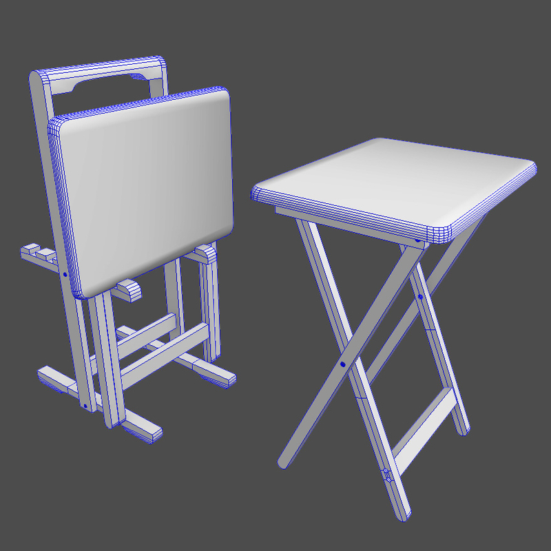 3d model folding table