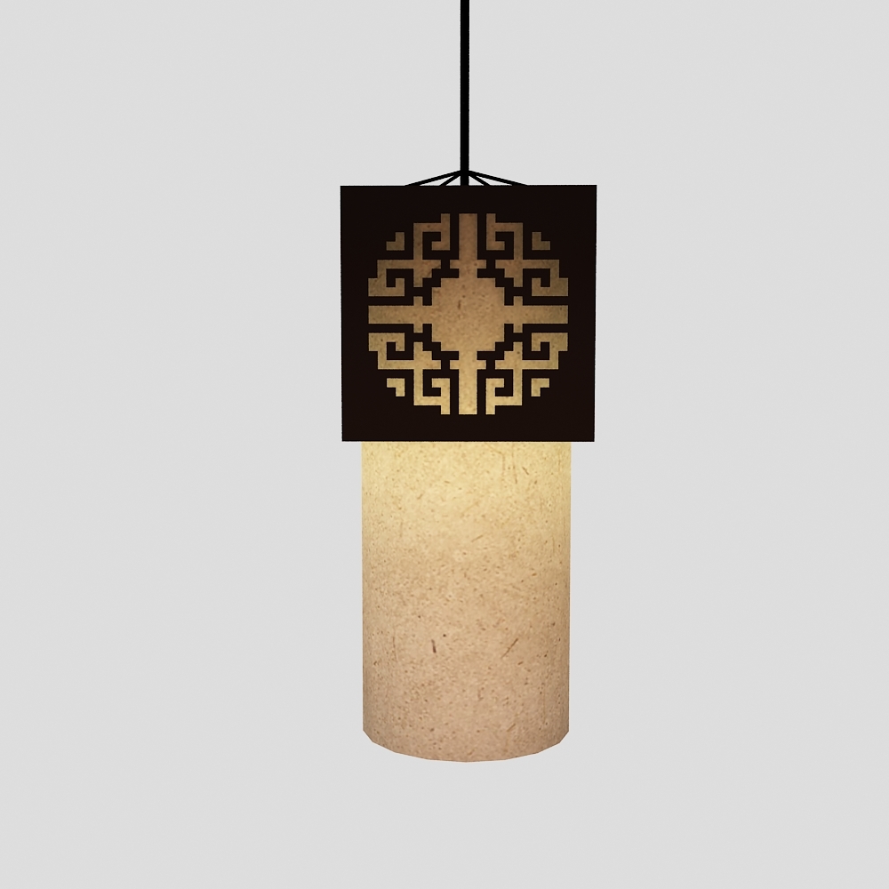 3d model japanese lamp asian