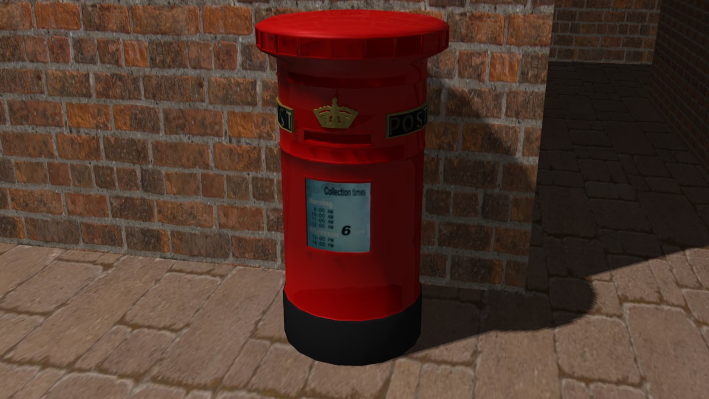 3d british post box