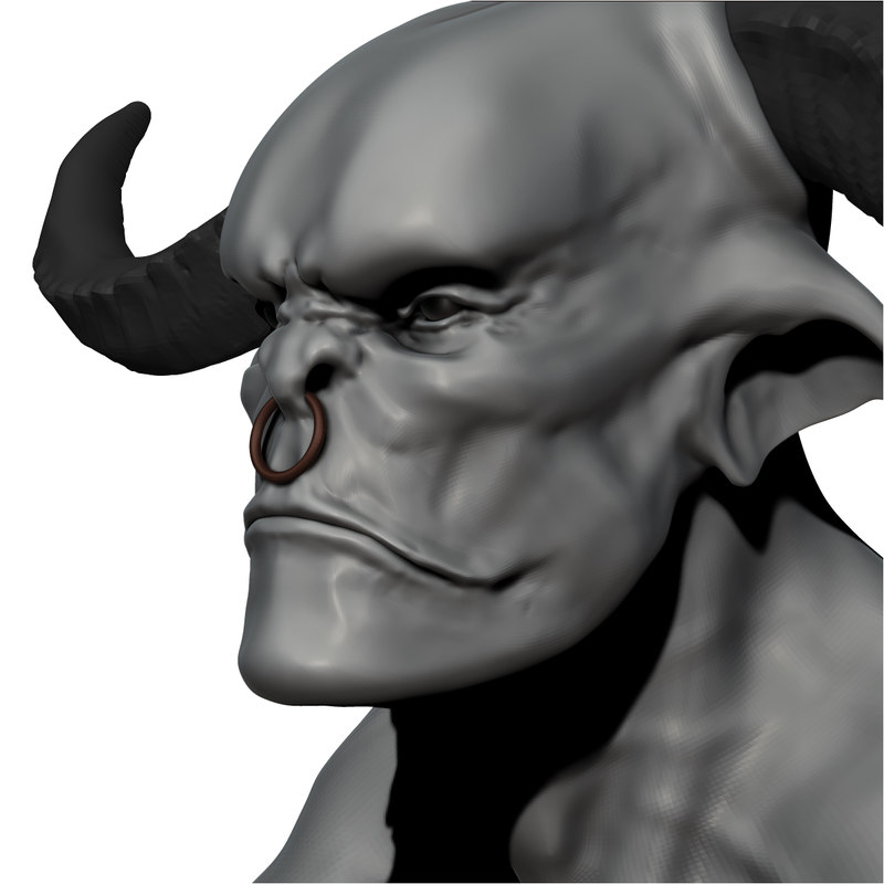 demon bust obj free
