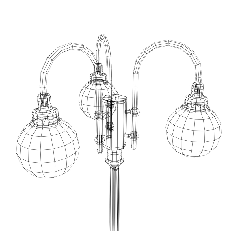3d model light post