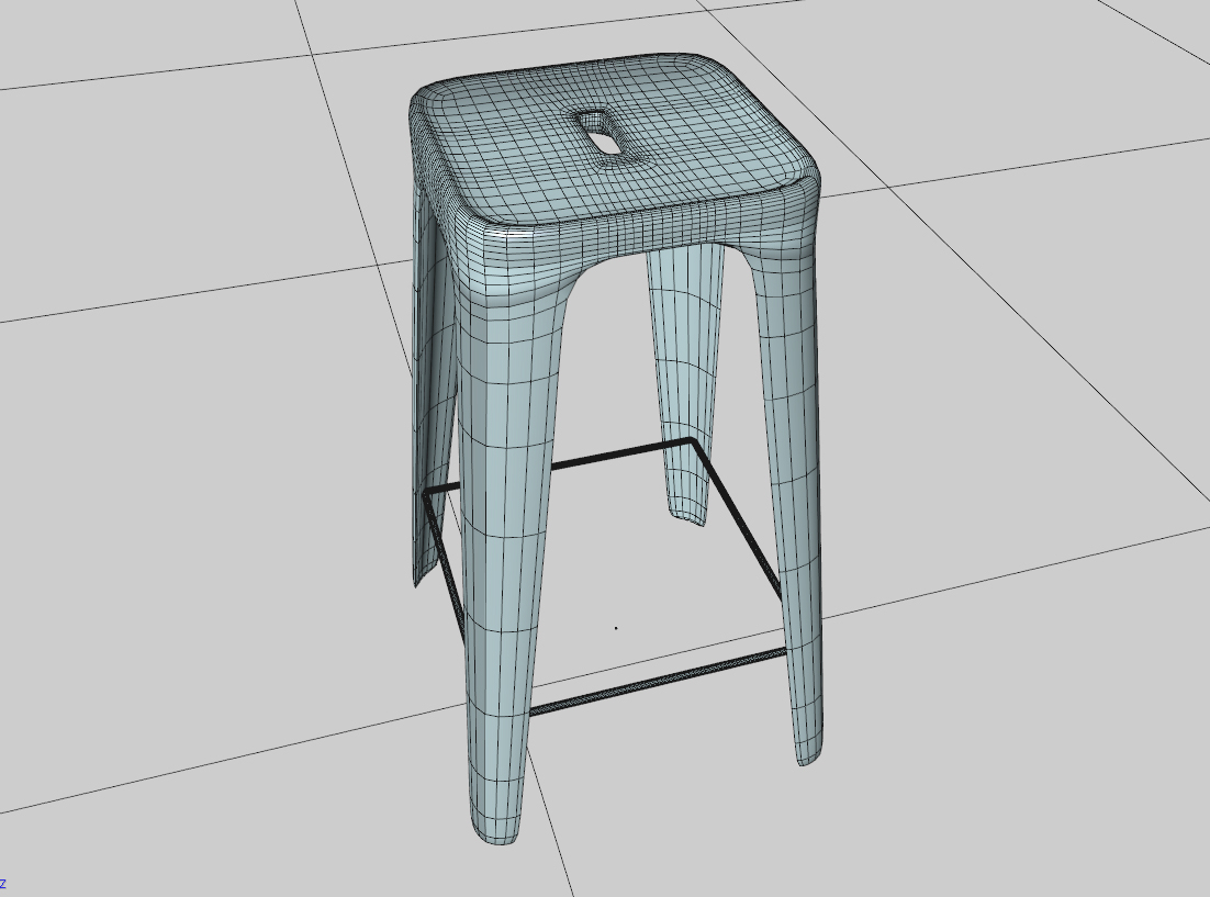3d model modern stool