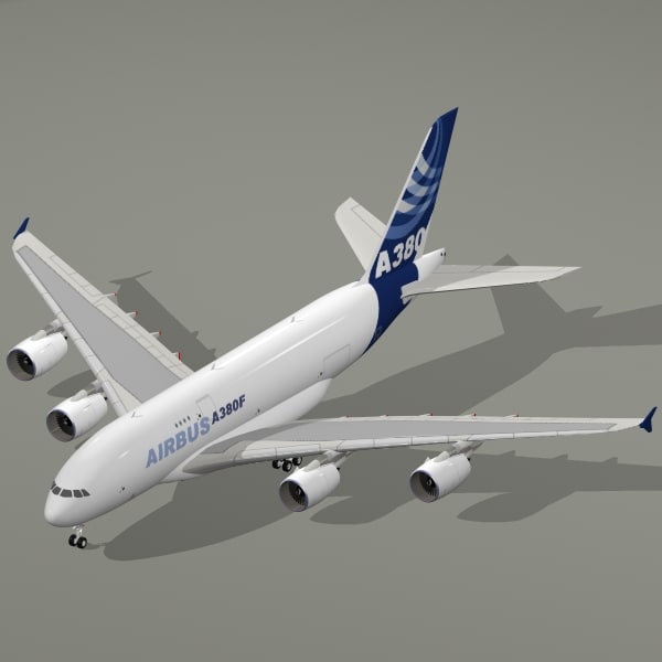 modèle 3D de Couleurs de la maison de l'Airbus A380-800 F - TurboSquid ...