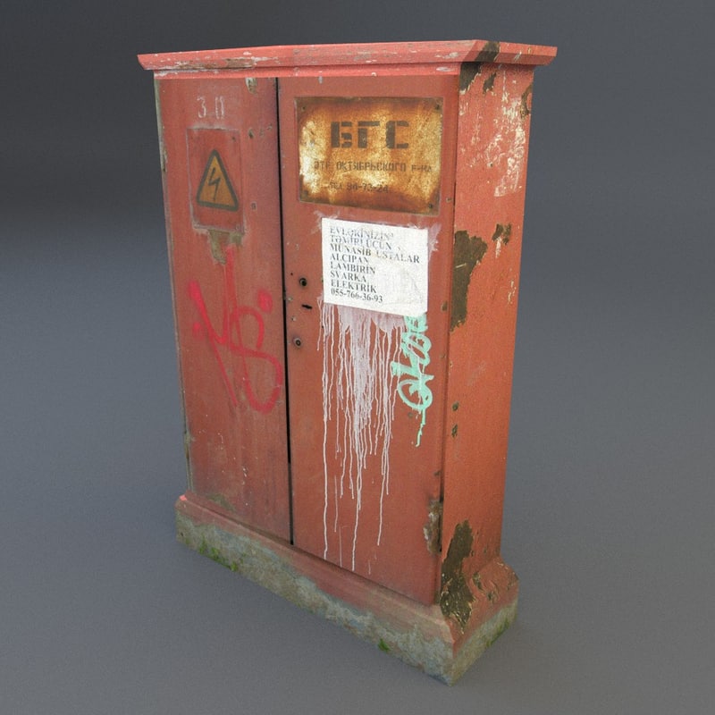old electric box obj
