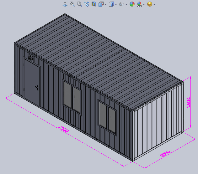 3d house shipping container model