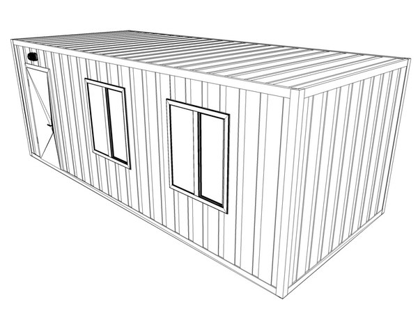 3d house shipping container model