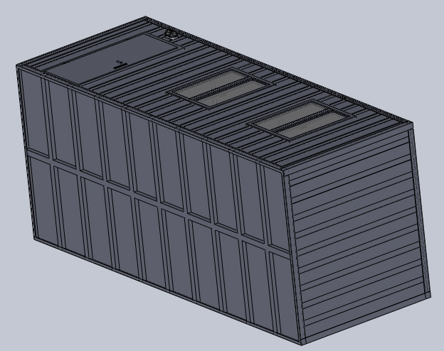 3d house shipping container model