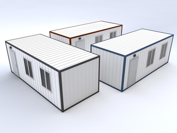 3d house shipping container model