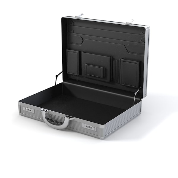 open aluminum briefcase max