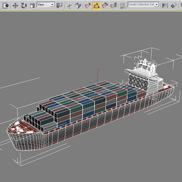 3d model cargo ship