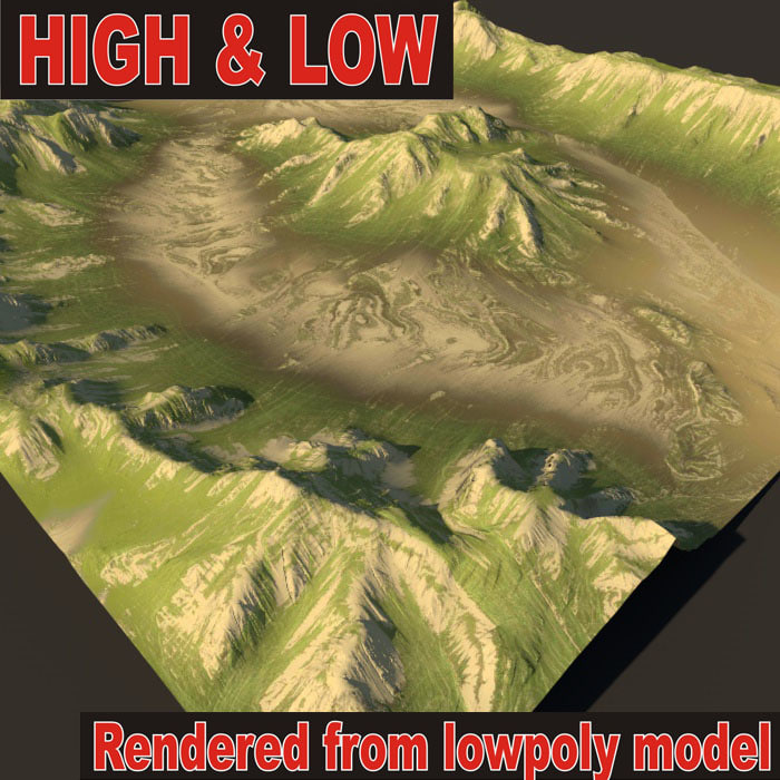 3d model mountain maps terrain