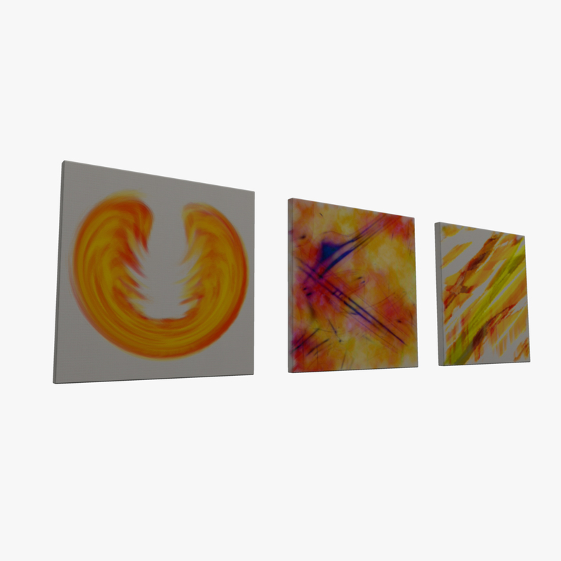 3d model framed canvas paintings