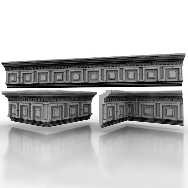 3d model cornice molding