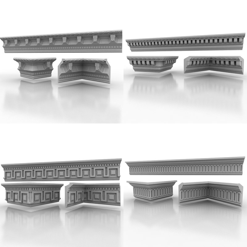 3d model cornice molding