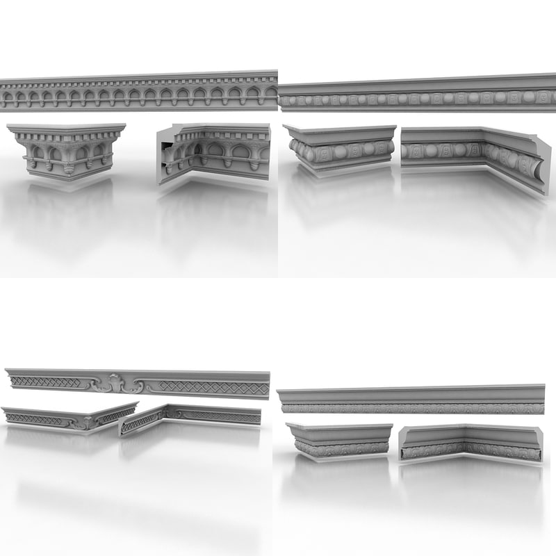 3d model cornice molding