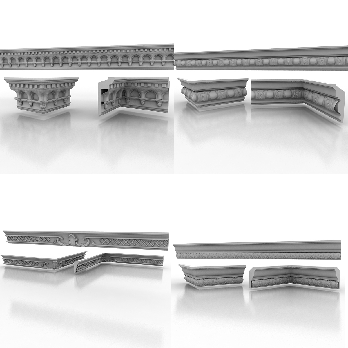 3d model cornice molding