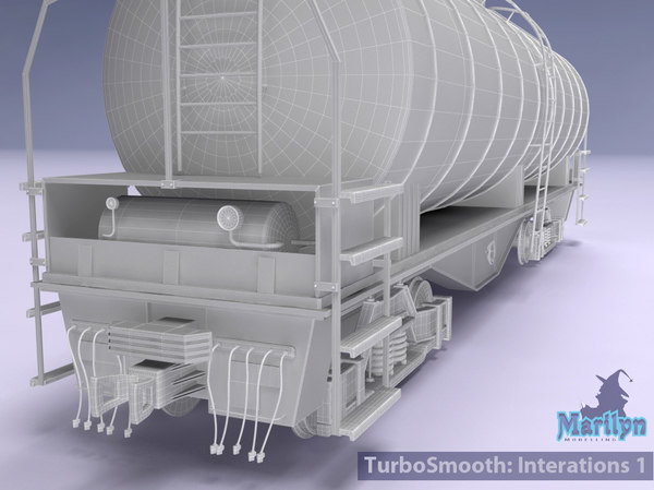 cargo train composition 3d model