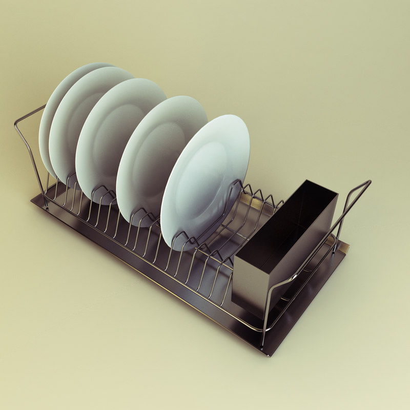 3d model dishes rack
