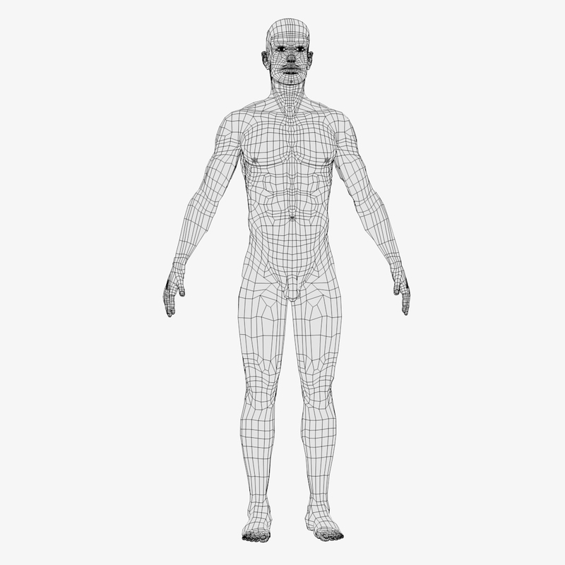 3d male character model