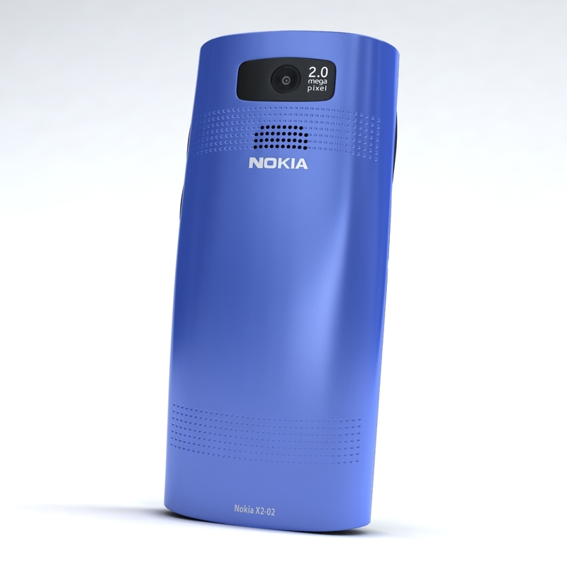 bright nokia x2-02 3d model